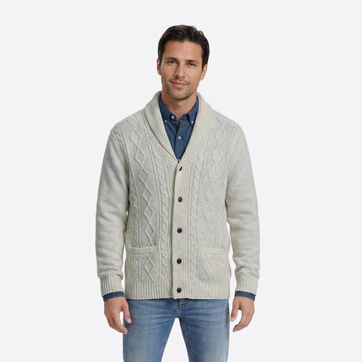 Click here for Mens Chaps Solid Cable Front Cardigan prices